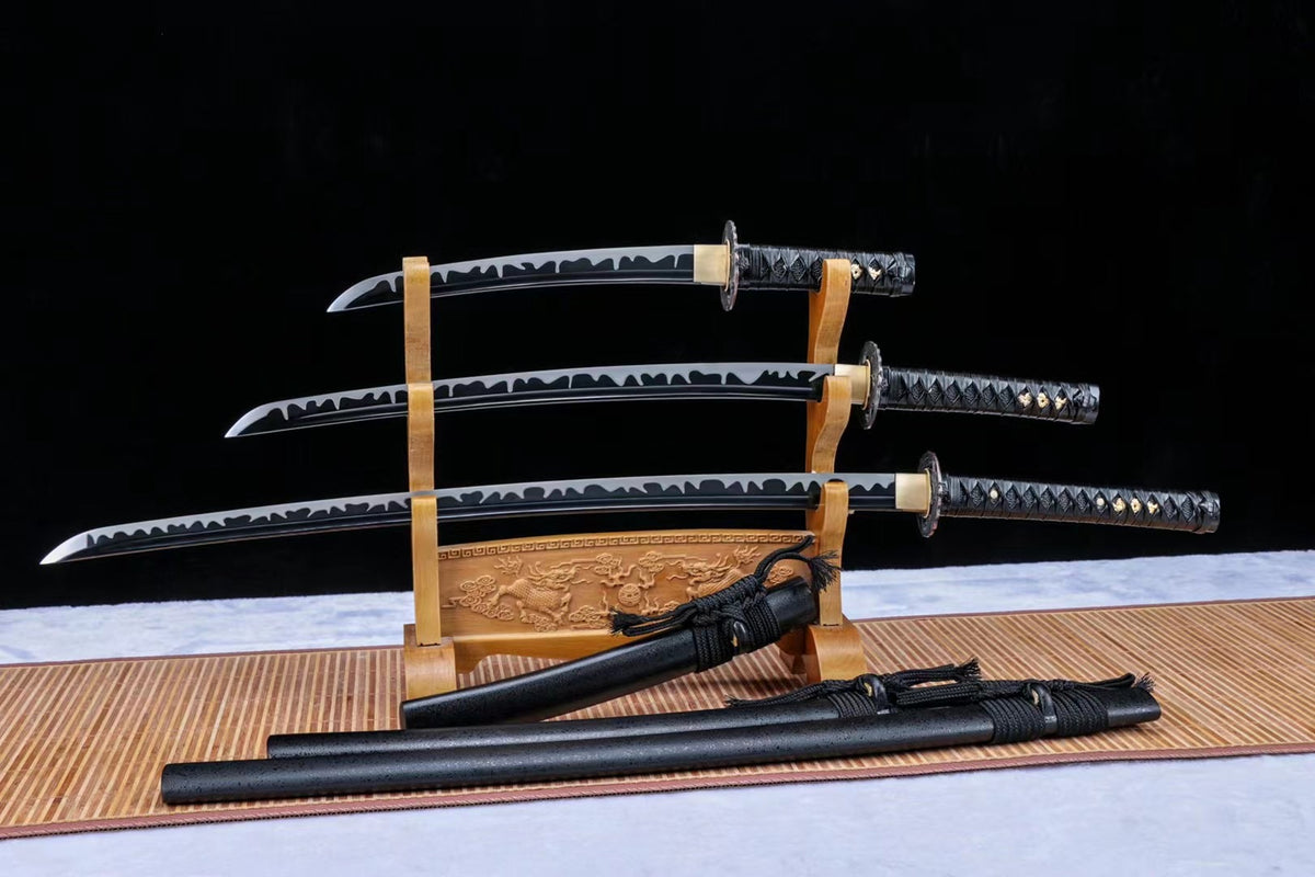 Shadow Katana Set, Katana, Wakizashi, and Tanto Sword,Japanese Samurai – SwordCulture