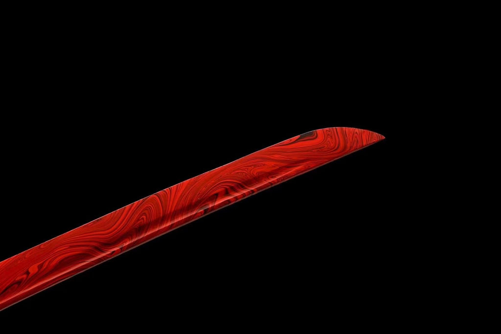 Red Flame Katana,Japanese Samurai Sword,Real Handmade Katana,High Mang ...