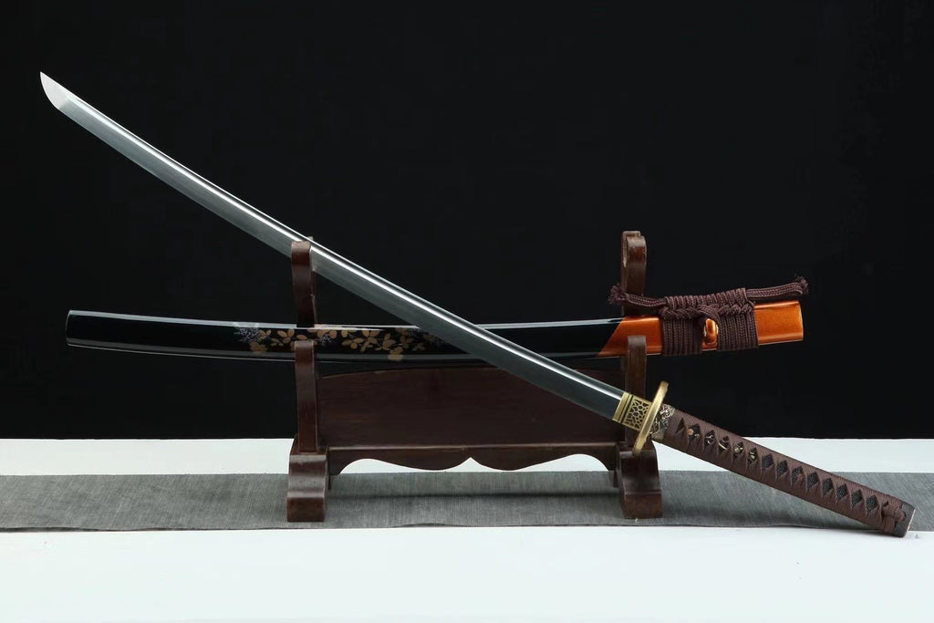 Damascus Steel Sword Falling Flower Katana Sword,Real Handmade Japanes ...