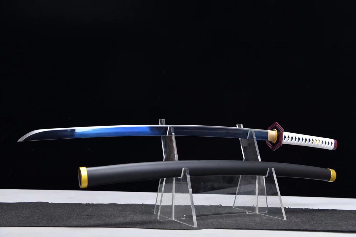 Anime Sword,Roasted Blue Blade,Giyu Tomioka Anime Cosplay,Japanese Sam ...