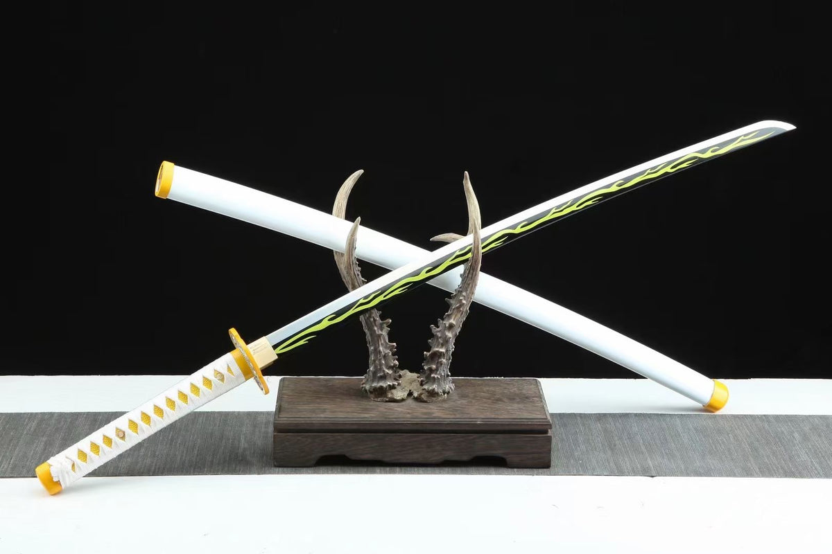 Anime Sword,Agatsuma Zenitsu Anime Cosplay,Japanese Samurai Sword,Real ...