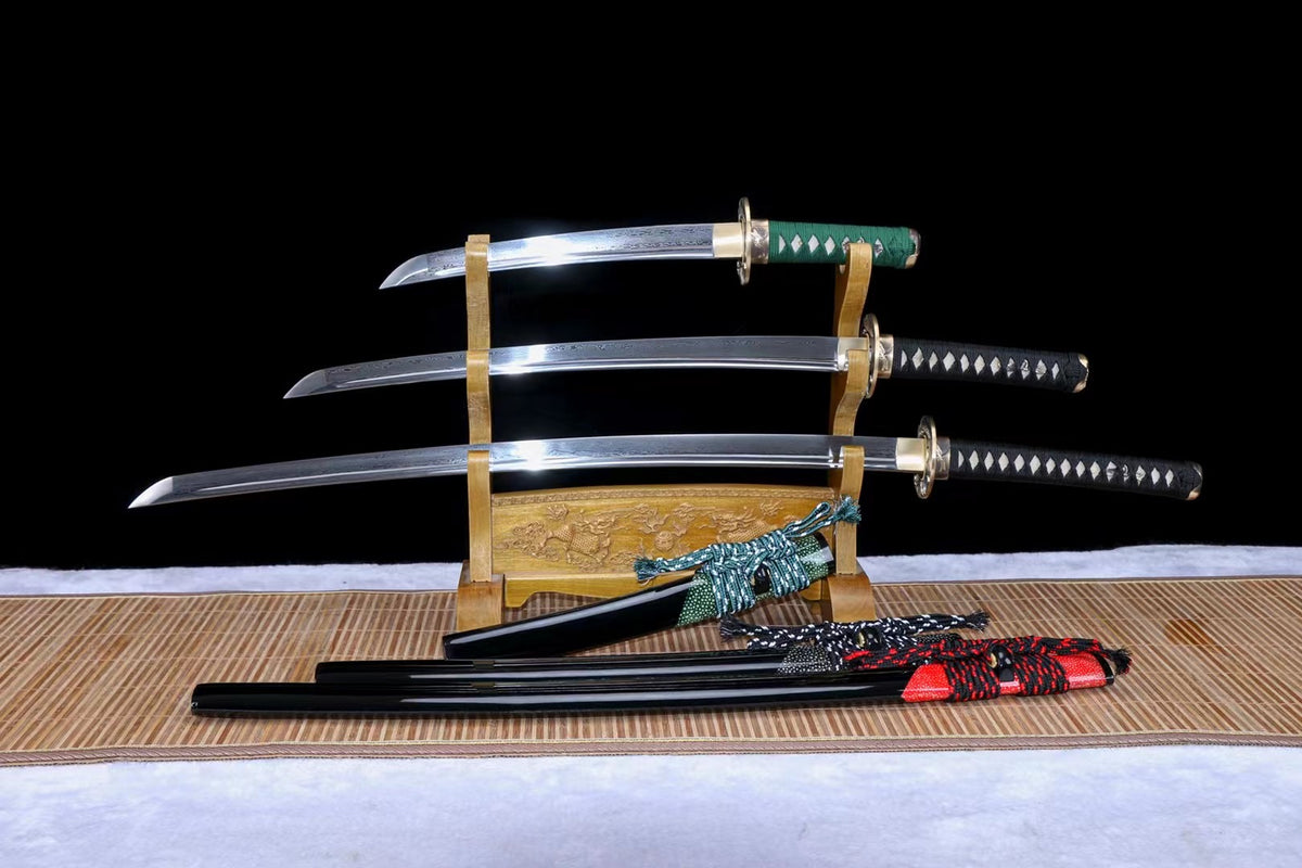 Dragonfly Katana Set, Katana, Wakizashi, and Tanto Sword,Japanese Samu ...