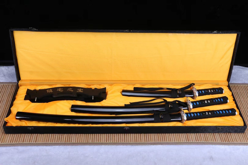 Night Katana Set, Katana, Wakizashi, and Tanto Sword,Japanese Samurai ...