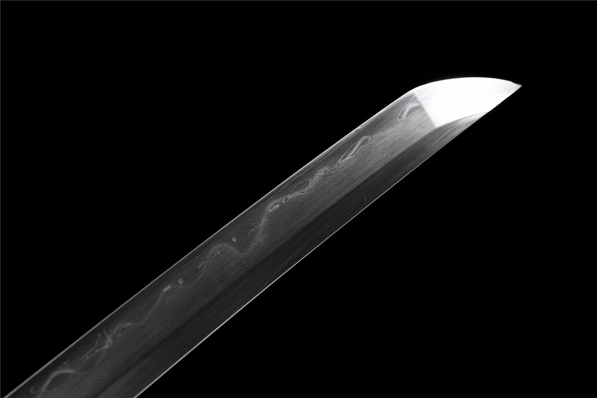 Sanmai Blade Clay Tempered With Hamon Sword Handmade Quiet Flower Kata ...