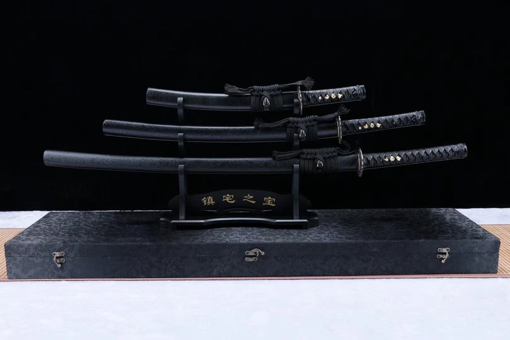 Shadow Katana Set, Katana, Wakizashi, and Tanto Sword,Japanese Samurai ...