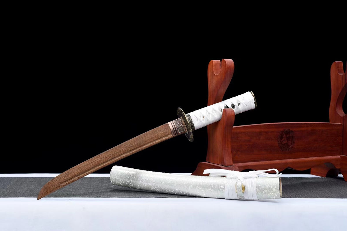 White Wooden Tanto Sword,Japanese Samurai Wooden Sword,Handmade wooden ...