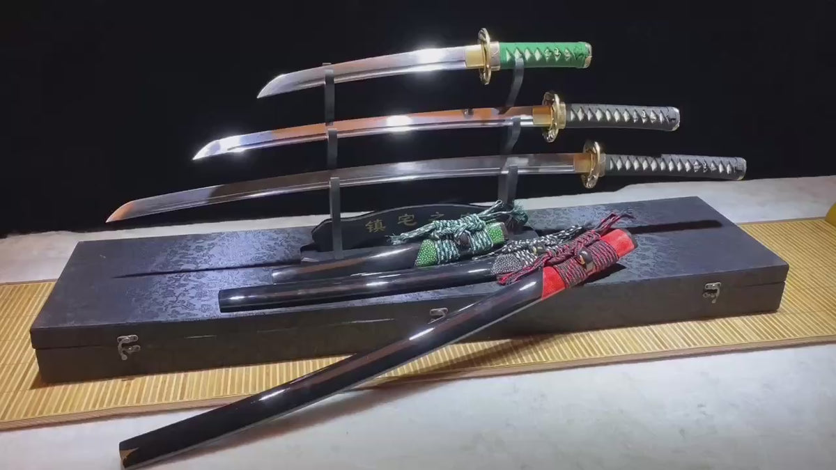 Dragonfly Katana Set, Katana, Wakizashi, and Tanto Sword,Japanese Samu ...