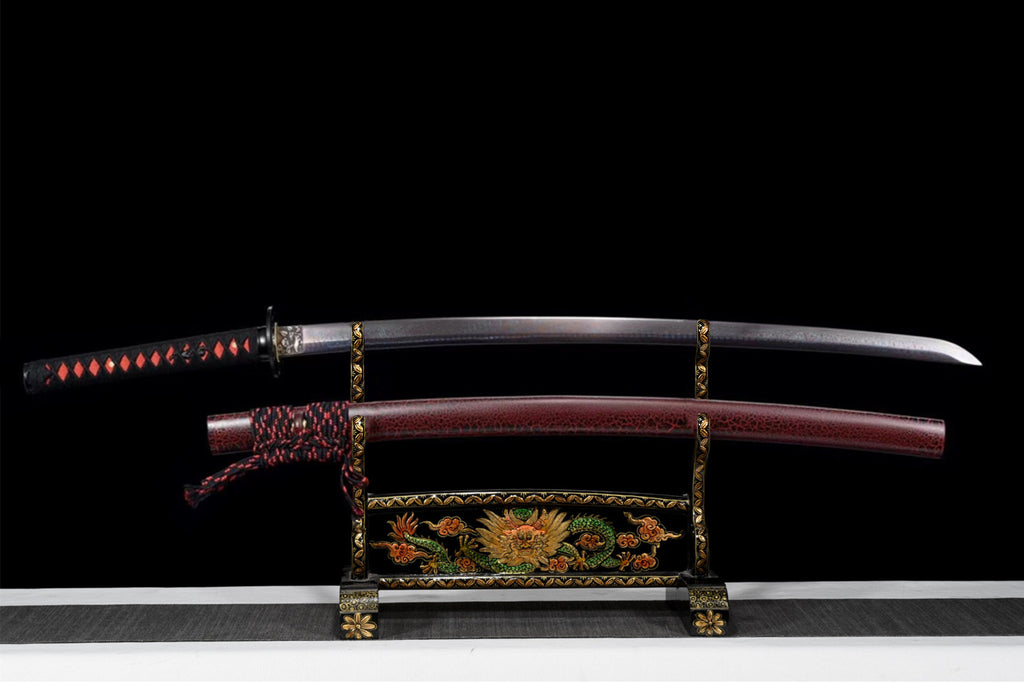 Handmade Katana Sword -Hellfire Real Japanese Samurai Sword Damascus S ...