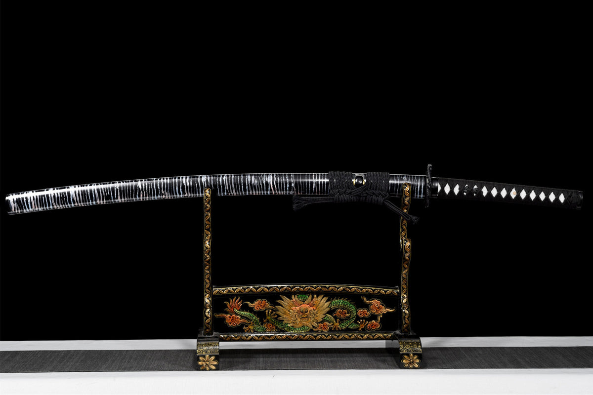 Handmade Katana Sword -Coral Snake Tsuba Real Japanese Samurai Sword H ...