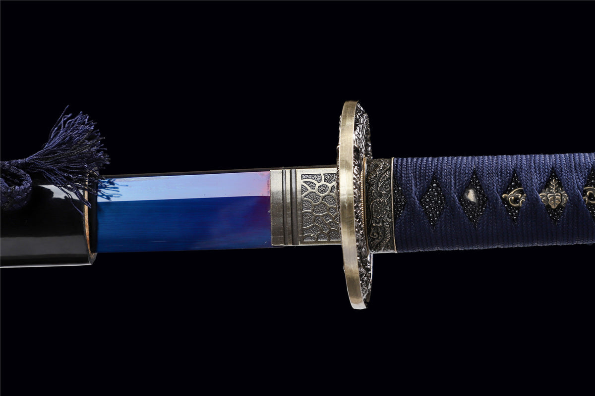 Blue Dragon King Katana,Baked Blue Series,Japanese Samurai Sword,Real – SwordCulture