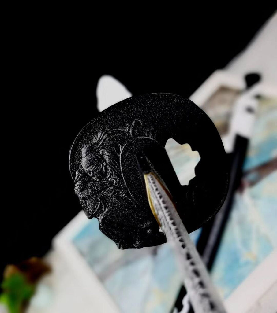 Ghost Fire Samurai Sword,Practice sword,Wooden sword,Katana,Bamboo bla ...