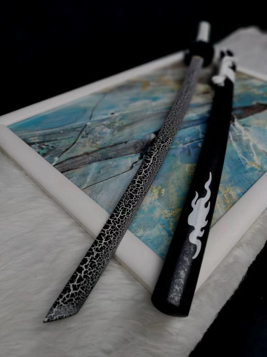 Ghost Fire Samurai Sword,Practice sword,Wooden sword,Katana,Bamboo bla ...