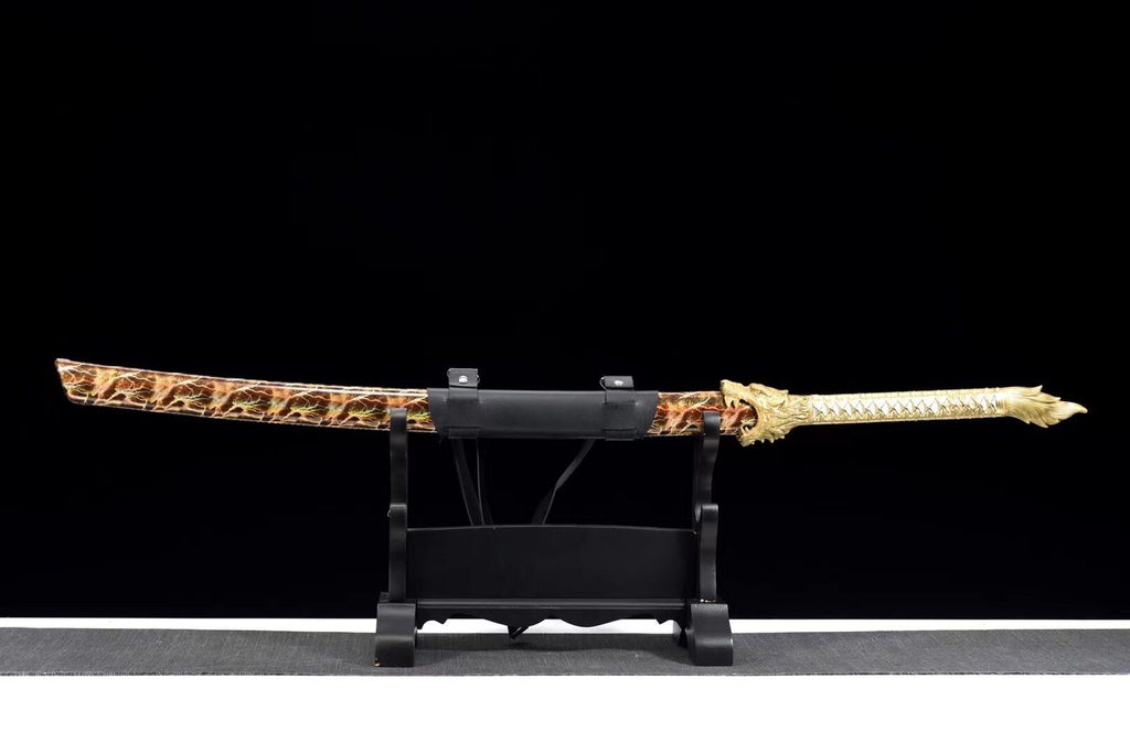 Golden Flame Wolf Sword,Handicrafts,Chinese Saber,Real Sword,Handmade ...