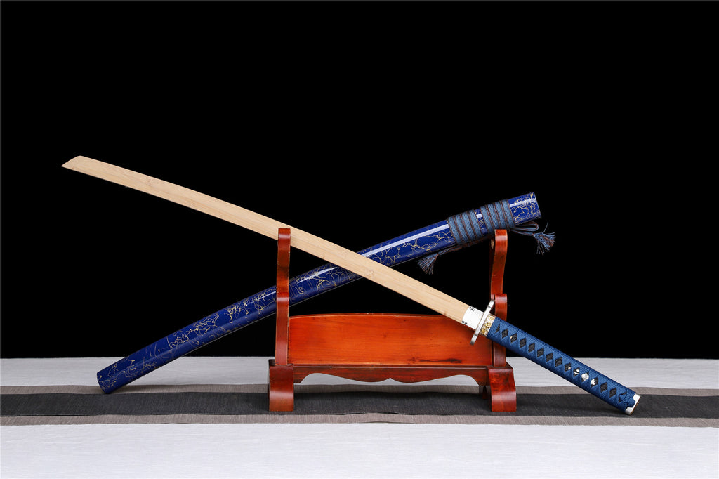 Golden Orchid Katana,Wooden Katana,Japanese Samurai Sword,Handmade Woo ...