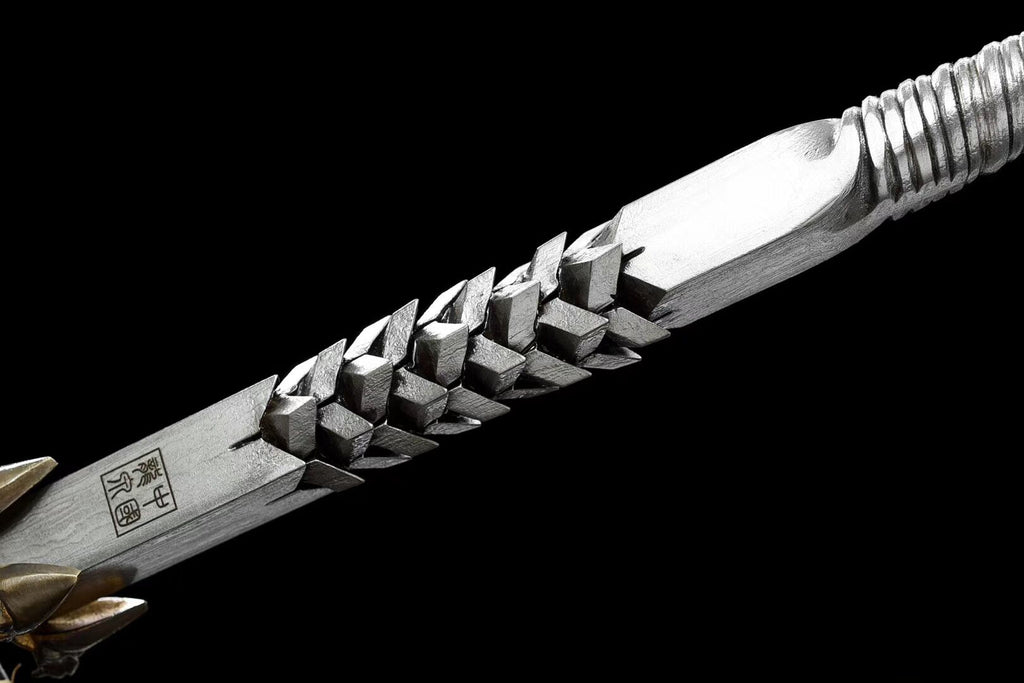 Mad Lion Dragon Scale Mace,Dragon scale mace,Folding pattern steel,Lon ...