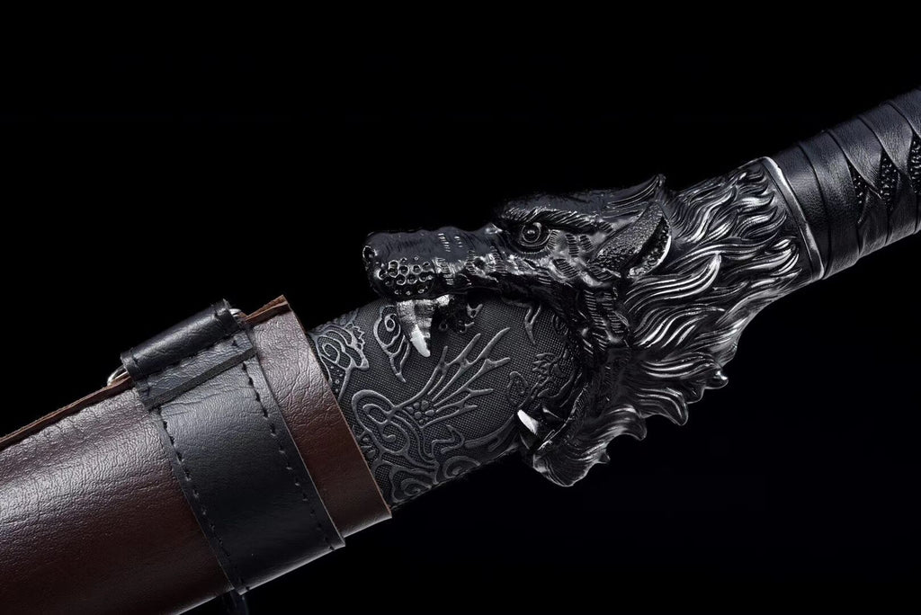 Wolf Head Sword,Grey Wolf Flame,Tang Horizontal Sword,Handmade Chinese ...