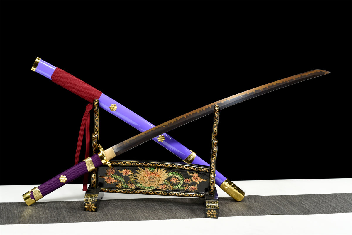 Purple Anime Sword,One Piece,Anime Cosplay,Japanese Samurai Sword,Real ...