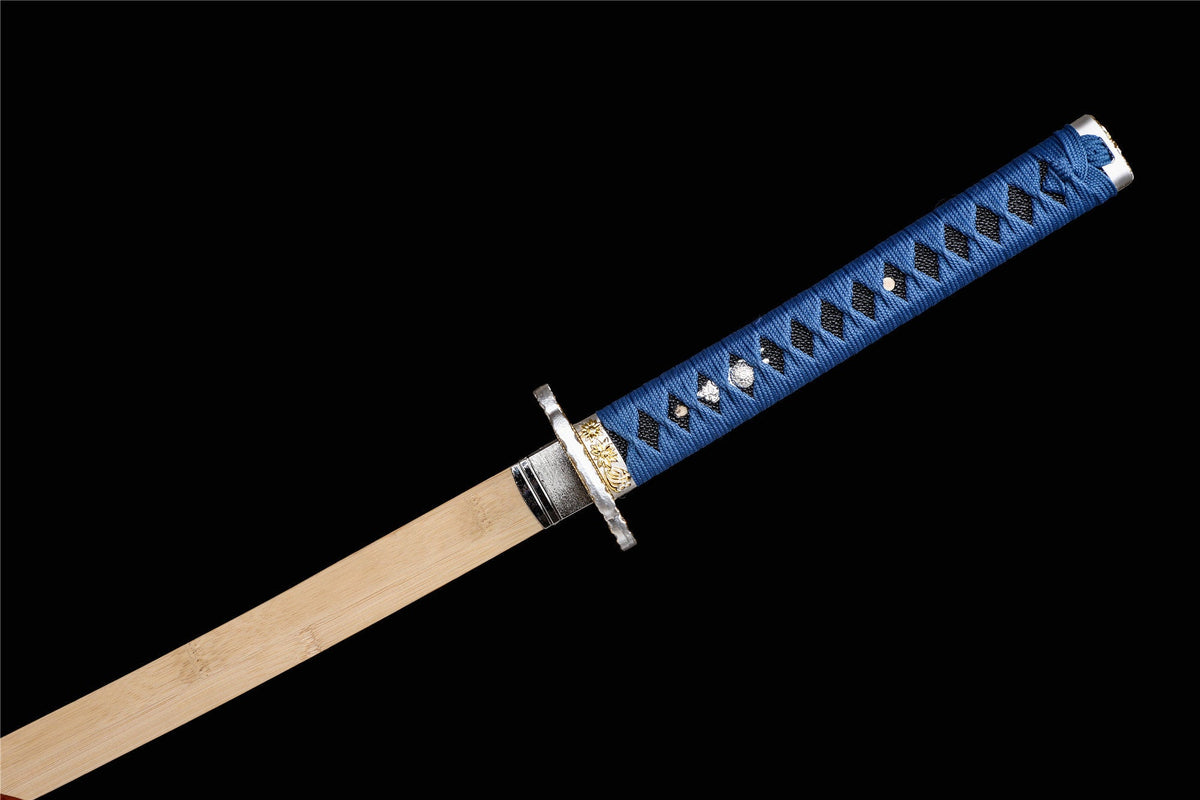 Golden Orchid Katana,Wooden Katana,Japanese Samurai Sword,Handmade Woo ...