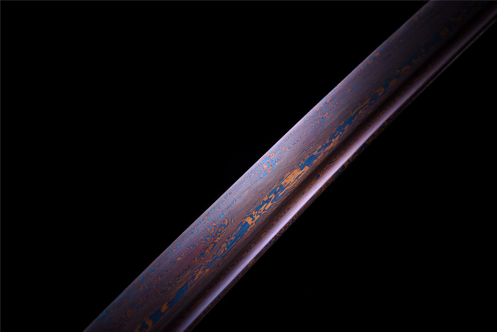 Hellfire Katana,Japanese Samurai Sword,Real Handmade Katana,Damascus s ...