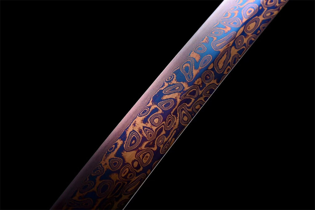 Handmade Katana Sword Sea Dragon Tsuba Real Japanese Samurai Sword Dam ...