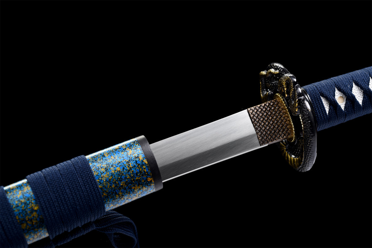 Handmade Katana Sword -Hell Snake Real Japanese Samurai Sword High Man ...