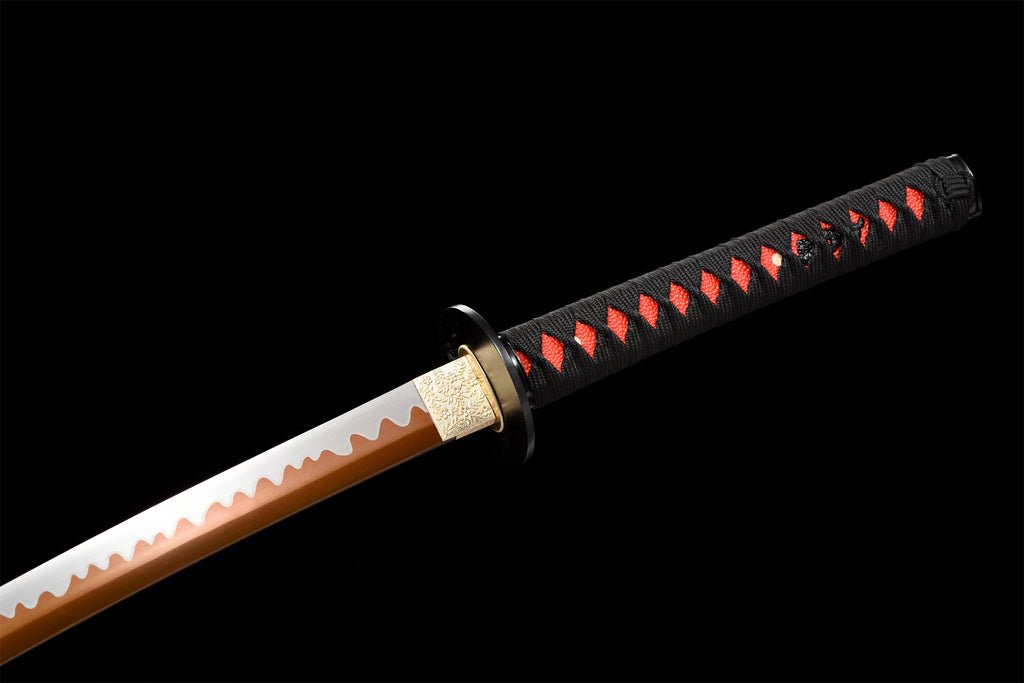 Handmade Pink Katana Sword -Black Iron Tsuba Real Japanese Samurai Swo ...
