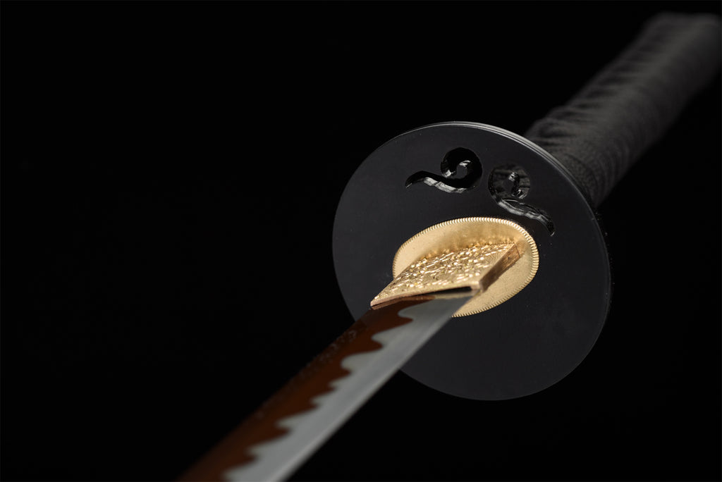 Handmade Pink Katana Sword -Black Iron Tsuba Real Japanese Samurai Swo ...